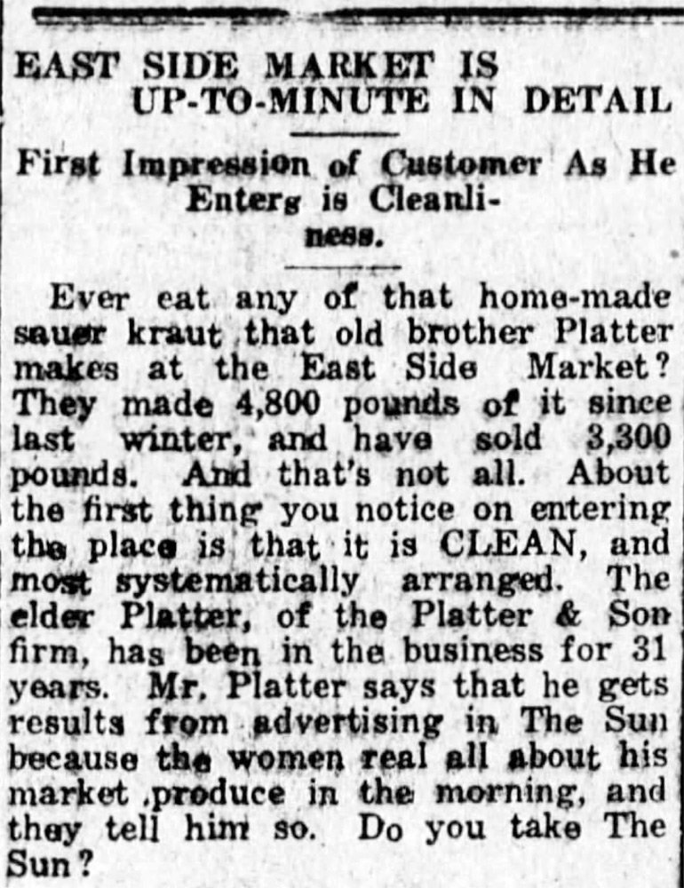 Pittsburg Scenes - F. K. Platter & Sons Grocery 202 S. Broadway